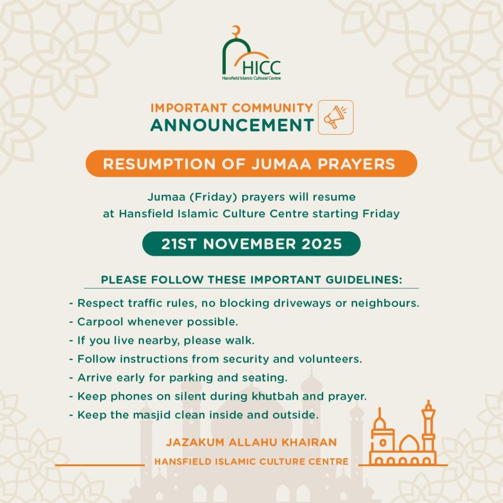 Jumaa Prayer 21 Nov 2025 – HICC